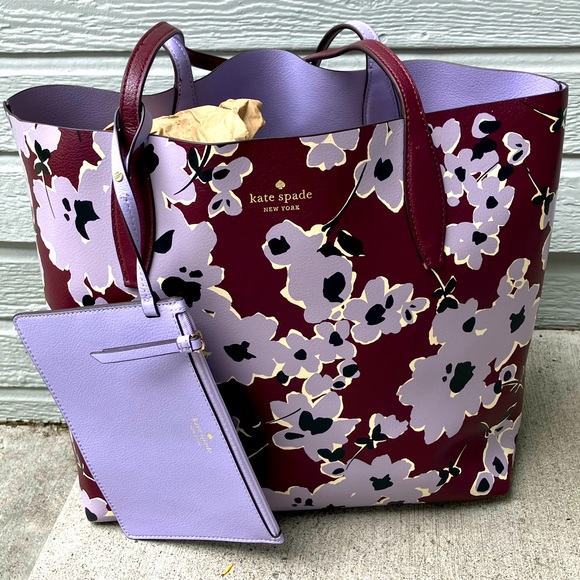 kate spade | Bags | Euc Kate Spade New York Arch Reversible Tote Bag W ...